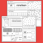 Kindergarten Number of the Day Worksheets 1 to 20 - Made By Teachers