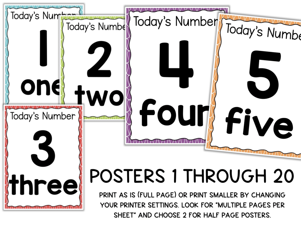 Kindergarten Number of the Day Worksheets 1 to 20 - Made By Teachers