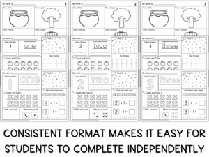 Kindergarten Number of the Day Worksheets 1 to 20 - Made By Teachers