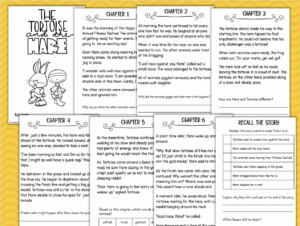 Aesops Fable The Tortoise & The Hare Comprehension | Made By Teachers