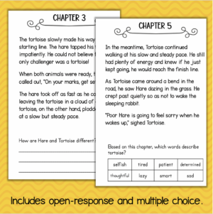 Aesops Fable The Tortoise & The Hare Comprehension | Made By Teachers