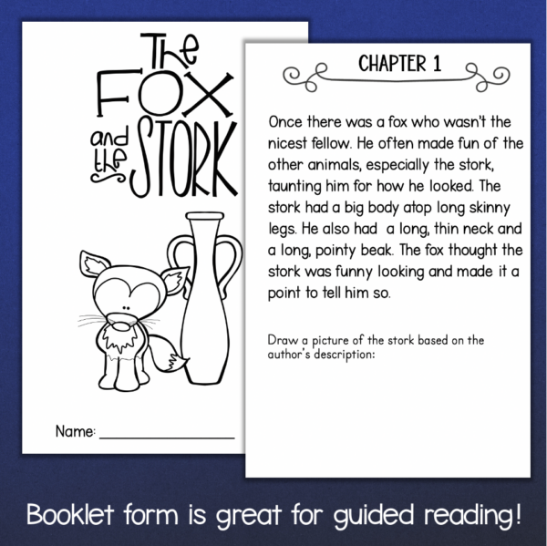 Aesops Fable THE FOX AND THE STORK Comprehension - Made By Teachers