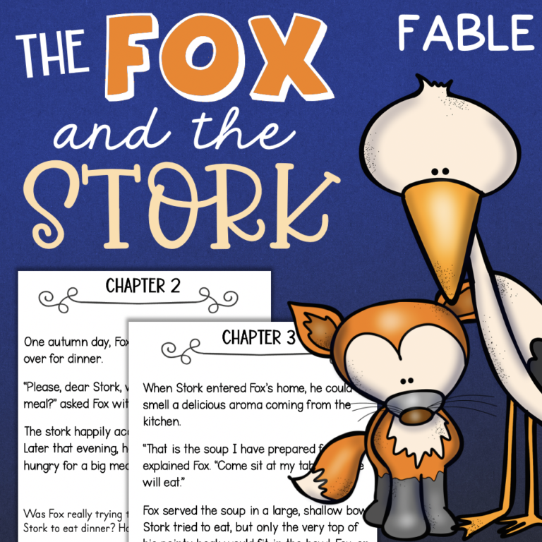 Aesops Fable THE FOX AND THE STORK Comprehension - Made By Teachers