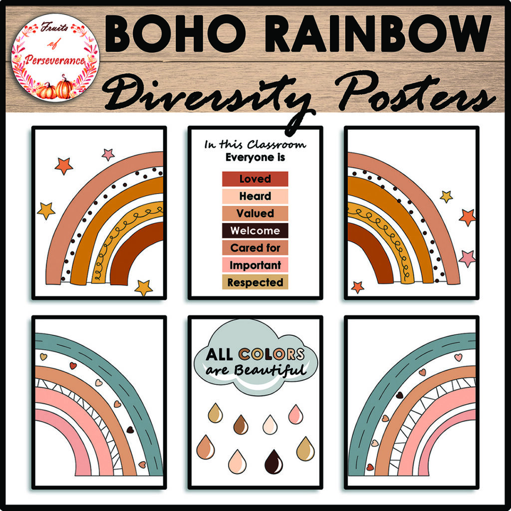 Boho Rainbow Classroom Decor Bundle Back to School | Made By Teachers