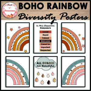 Boho Rainbow Classroom Decor Bundle Back to School | Made By Teachers