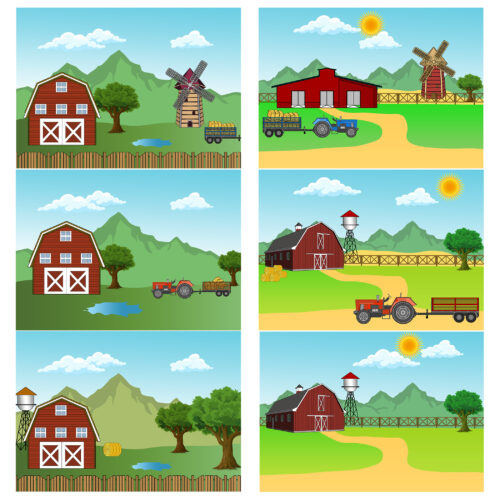 Farm Background Scenes Clipart | Made By Teachers