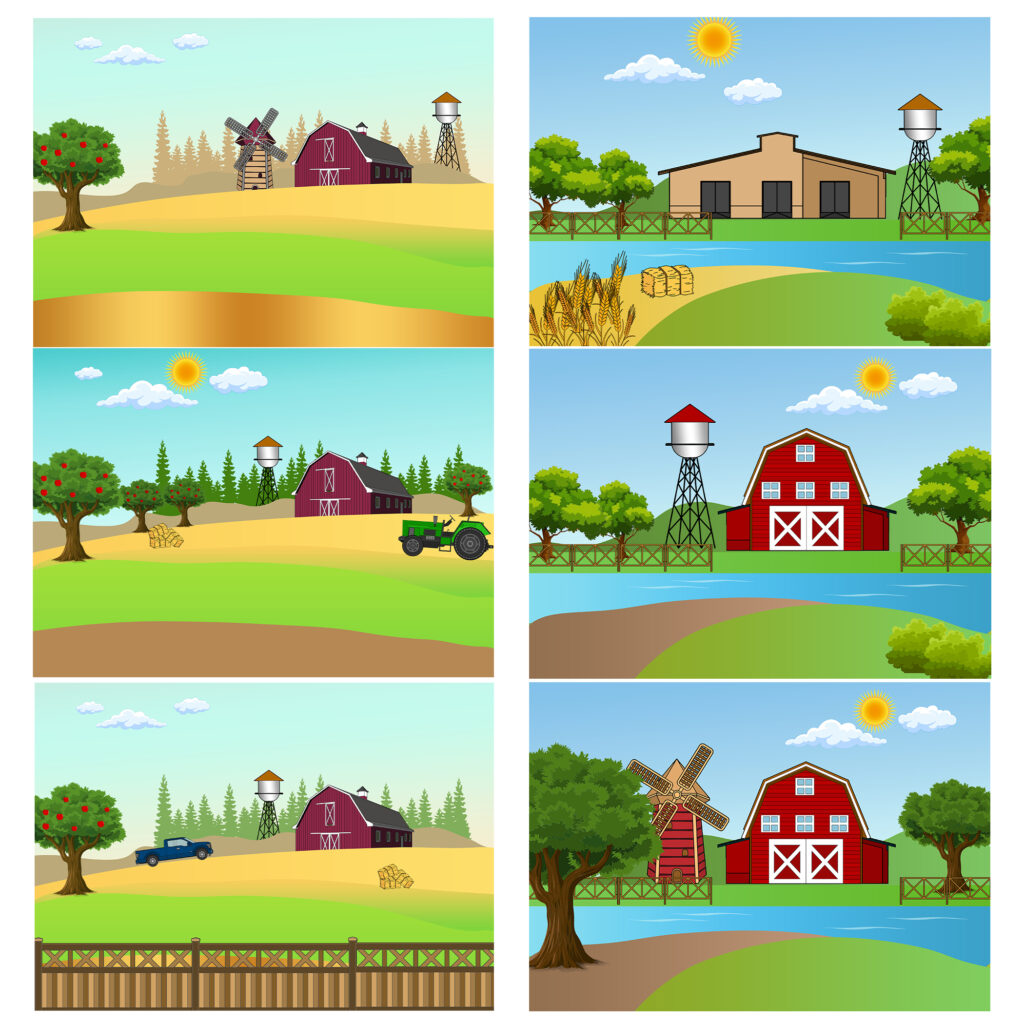 Farm Background Scenes Clipart | Made By Teachers