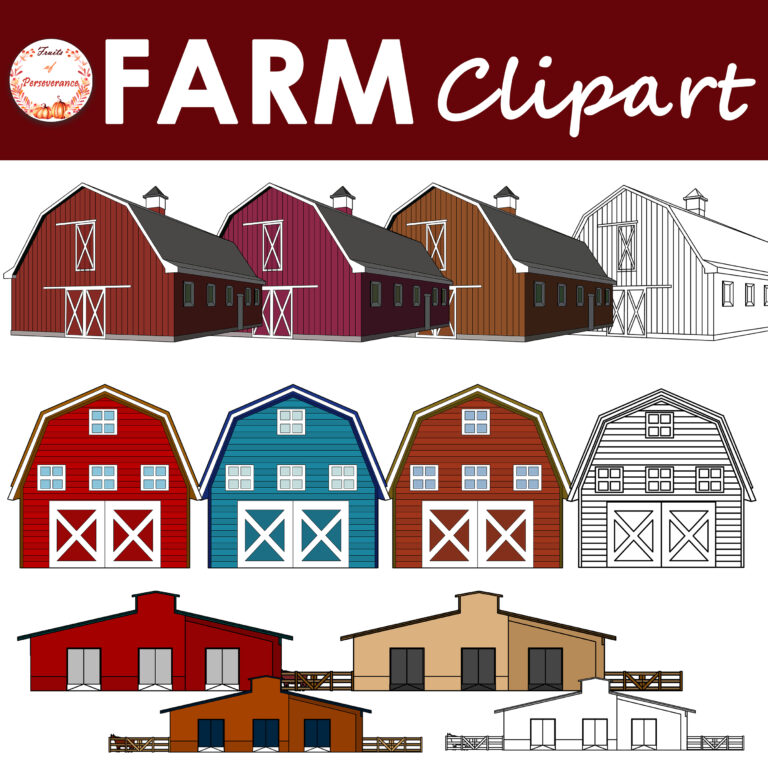Farm Clipart Buildings and Vehicles - Made By Teachers