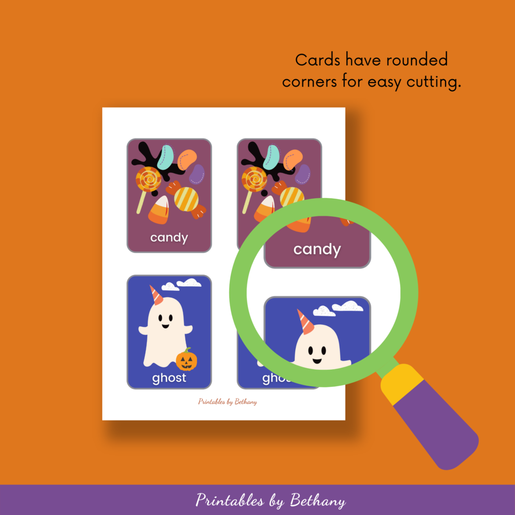 Halloween Memory Matching Game for Kids - Made By Teachers