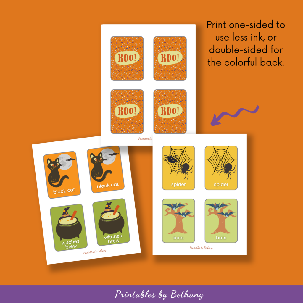 Halloween Memory Matching Game for Kids - Made By Teachers