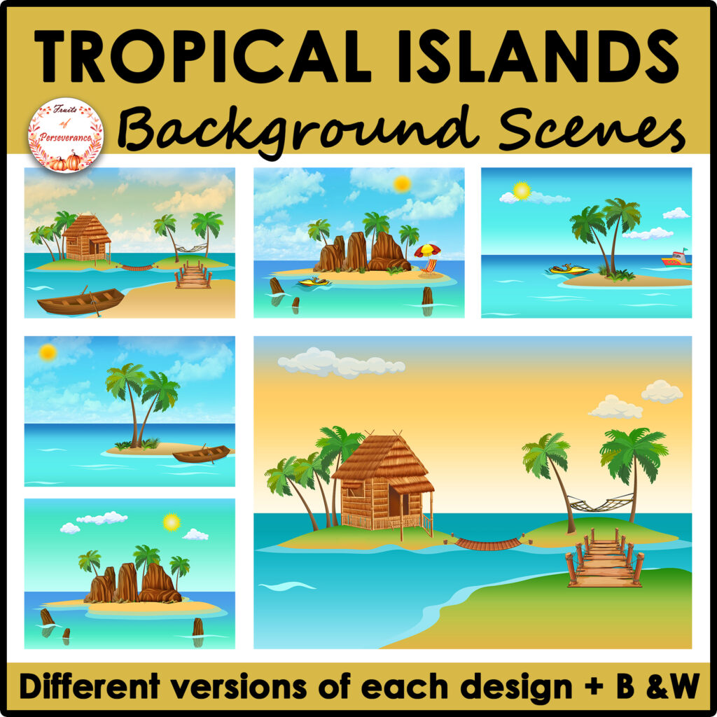 Tropical Islands Background Scenes clipart | Made By Teachers