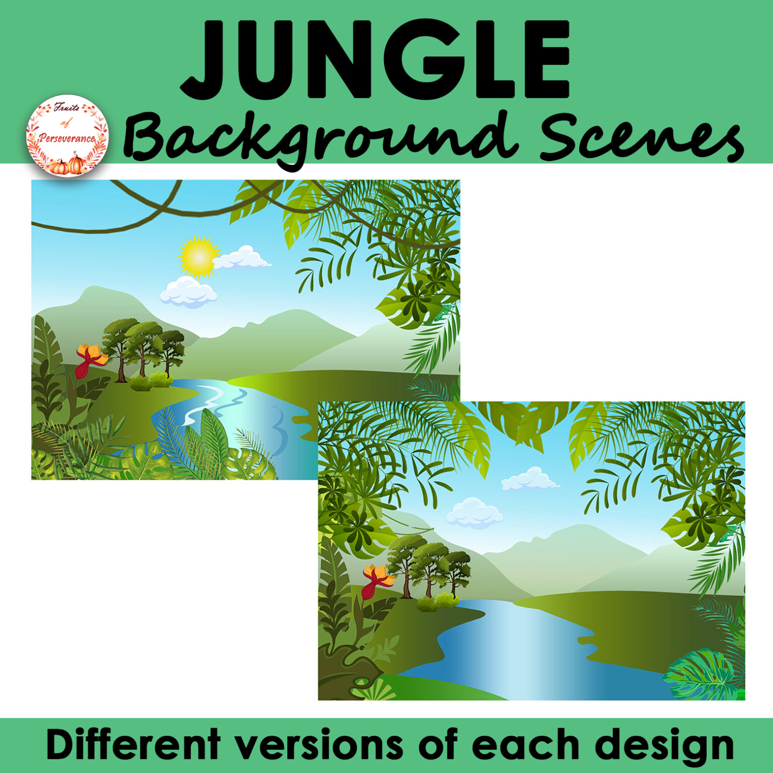 Jungle Background Scenes Clipart - Made By Teachers