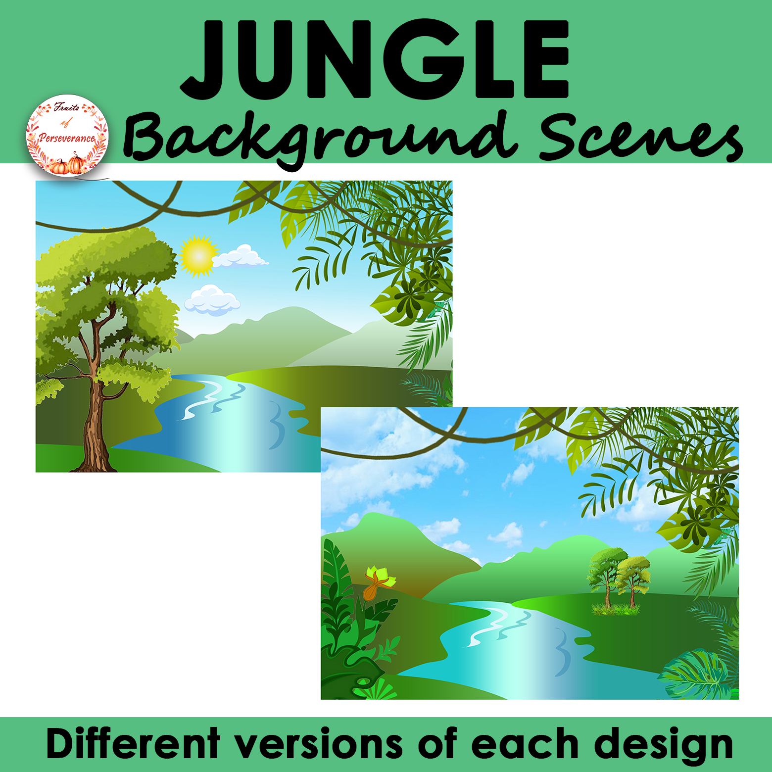 Jungle Background Scenes Clipart - Made By Teachers