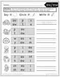 Vowel Team Diphthong AW AU Word Work Activities - Made By Teachers