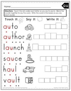 Vowel Team Diphthong AW AU Word Work Activities | Made By Teachers