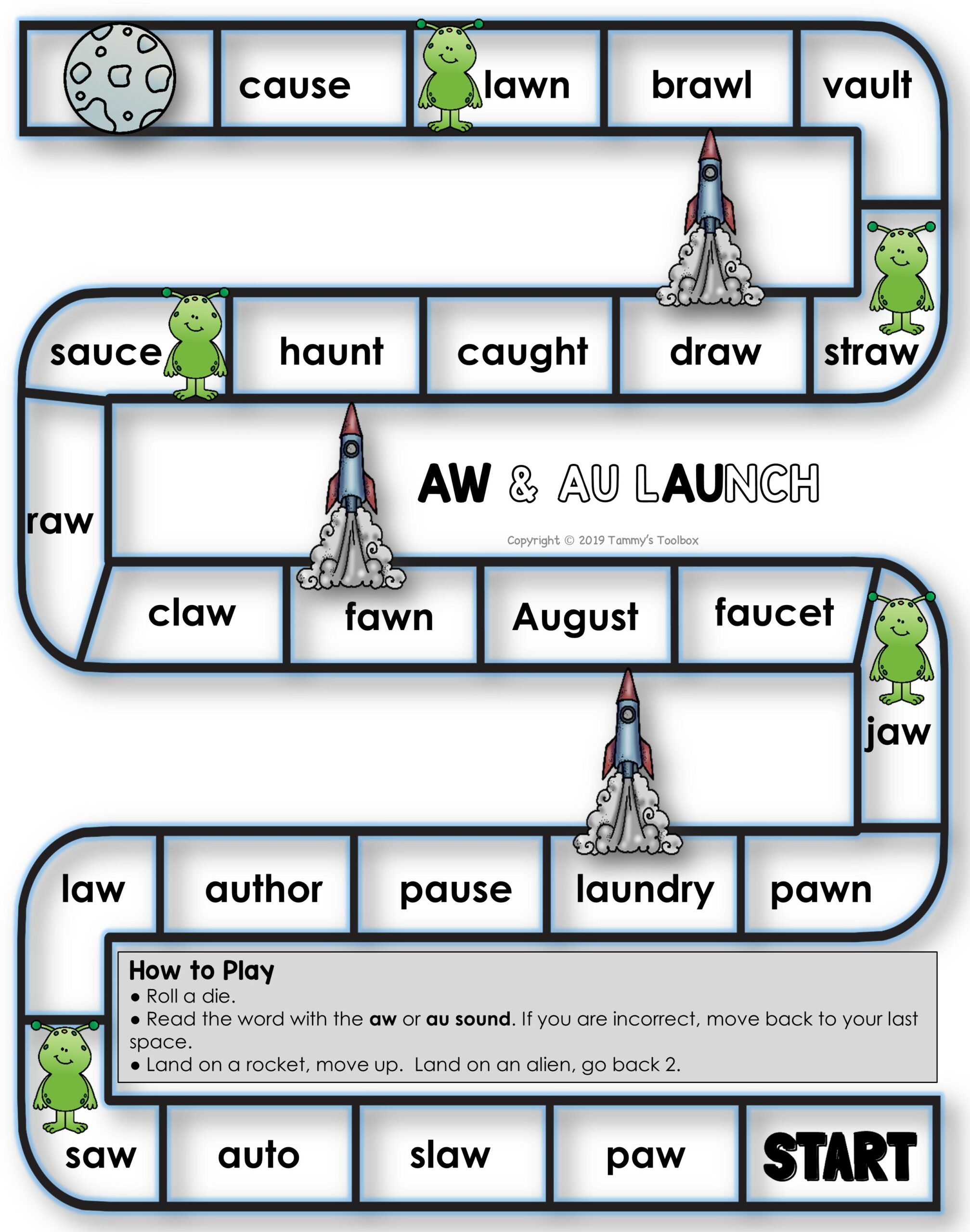 Vowel Team Diphthong AW AU Word Work Activities | Made By Teachers