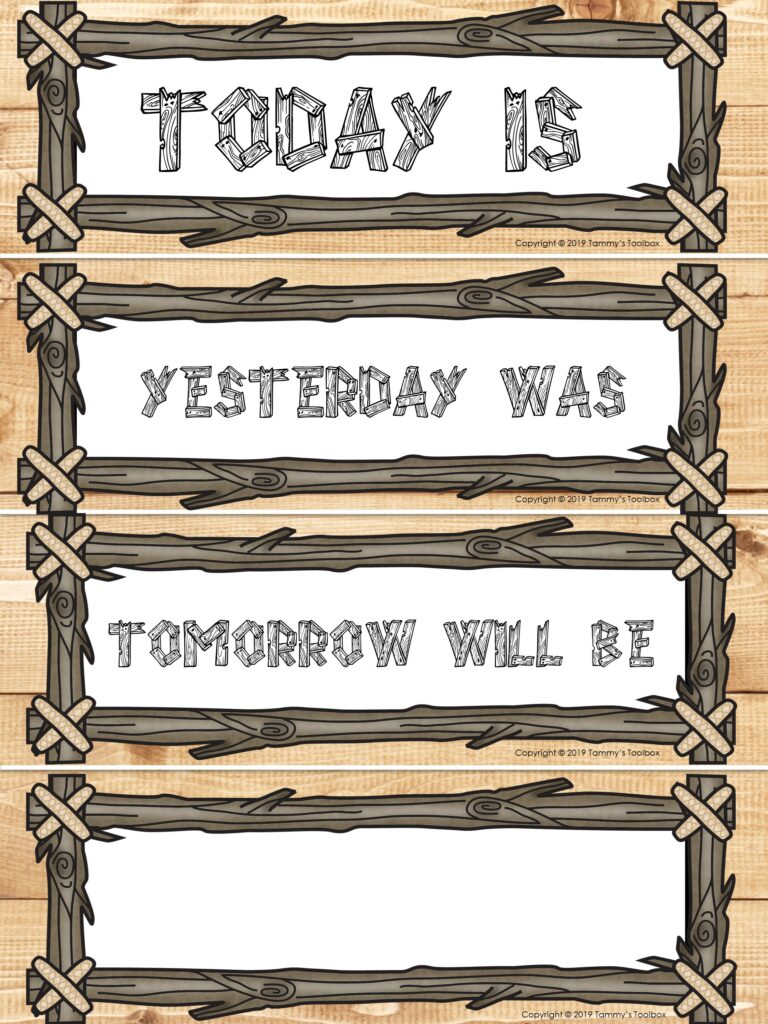 Classroom Decor Calendar in Camping Theme - Made By Teachers