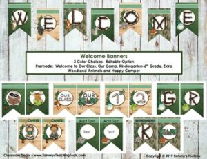 Classroom Decor Bundle in Camping Theme | Editable - Made By Teachers