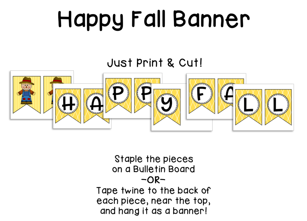 Fall Banner - Back to School Bulletin Board - Made By Teachers