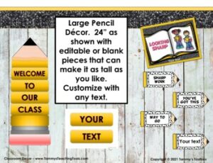 Classroom Decor Set in Pencil Theme | Made By Teachers