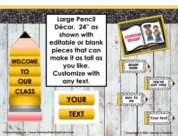 Classroom Decor Set in Pencil Theme - Made By Teachers