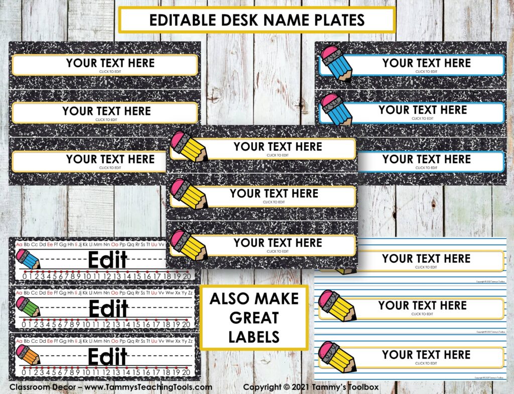 Classroom Decor Set in Pencil Theme - Made By Teachers