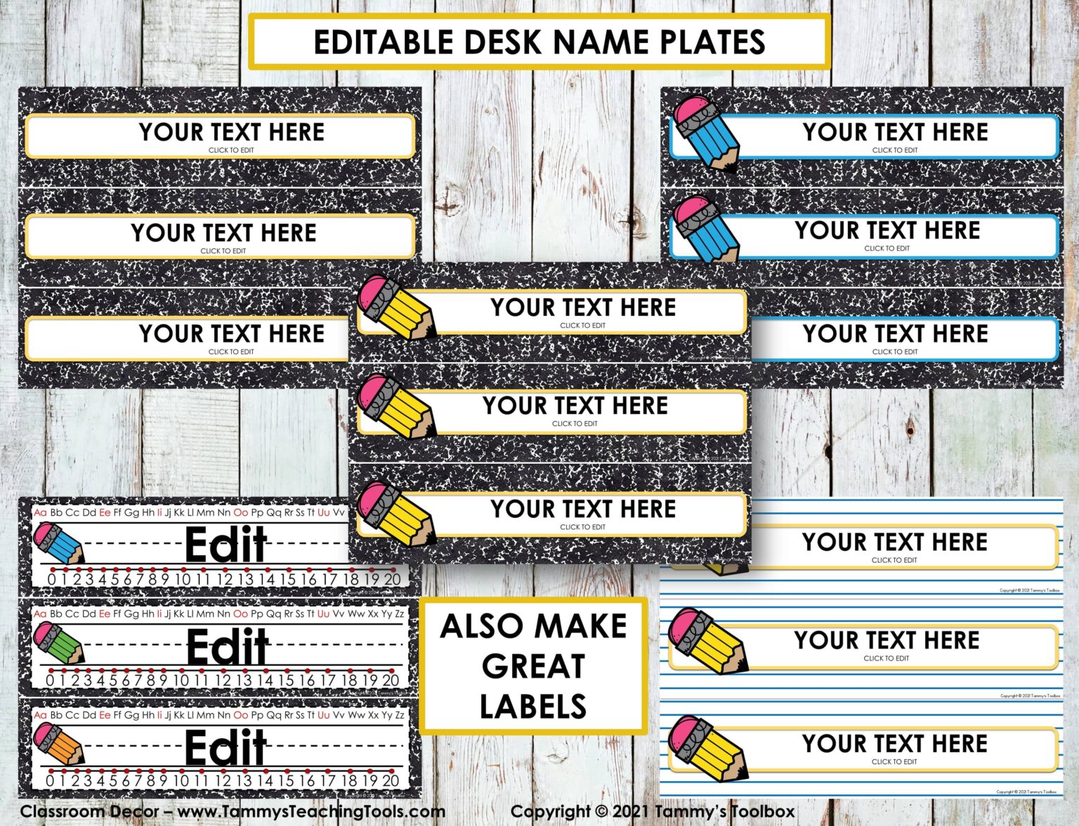 Classroom Decor Set in Pencil Theme - Made By Teachers