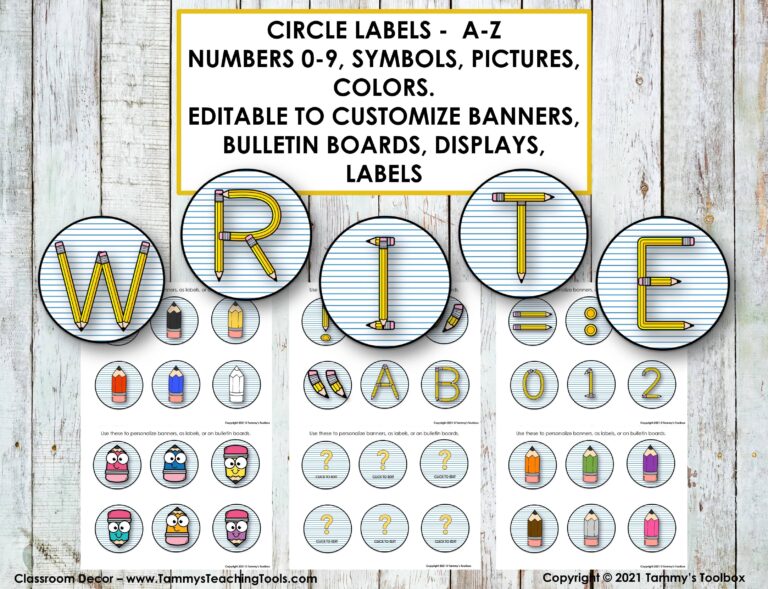 Classroom Decor Set in Pencil Theme | Made By Teachers