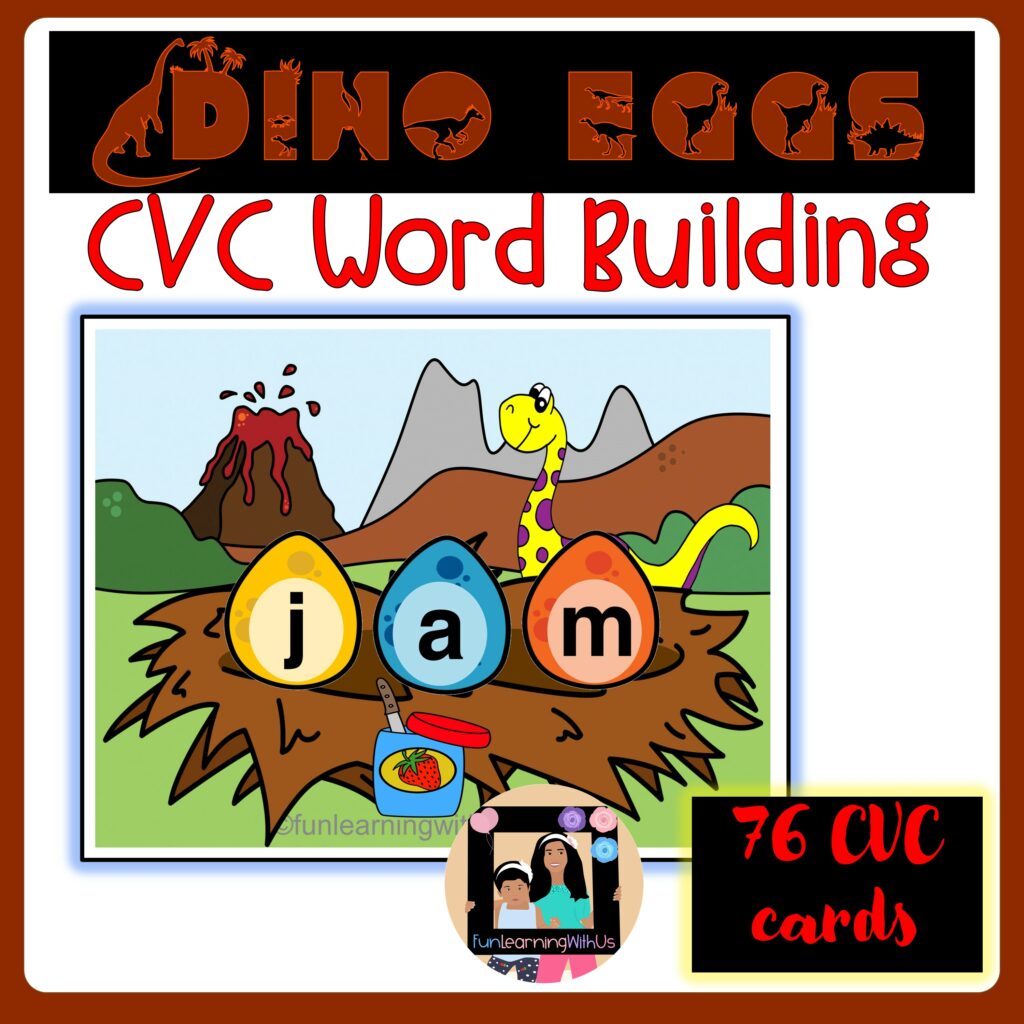 CVC Word Building Dinosaur Eggs | Back to school - Made By Teachers