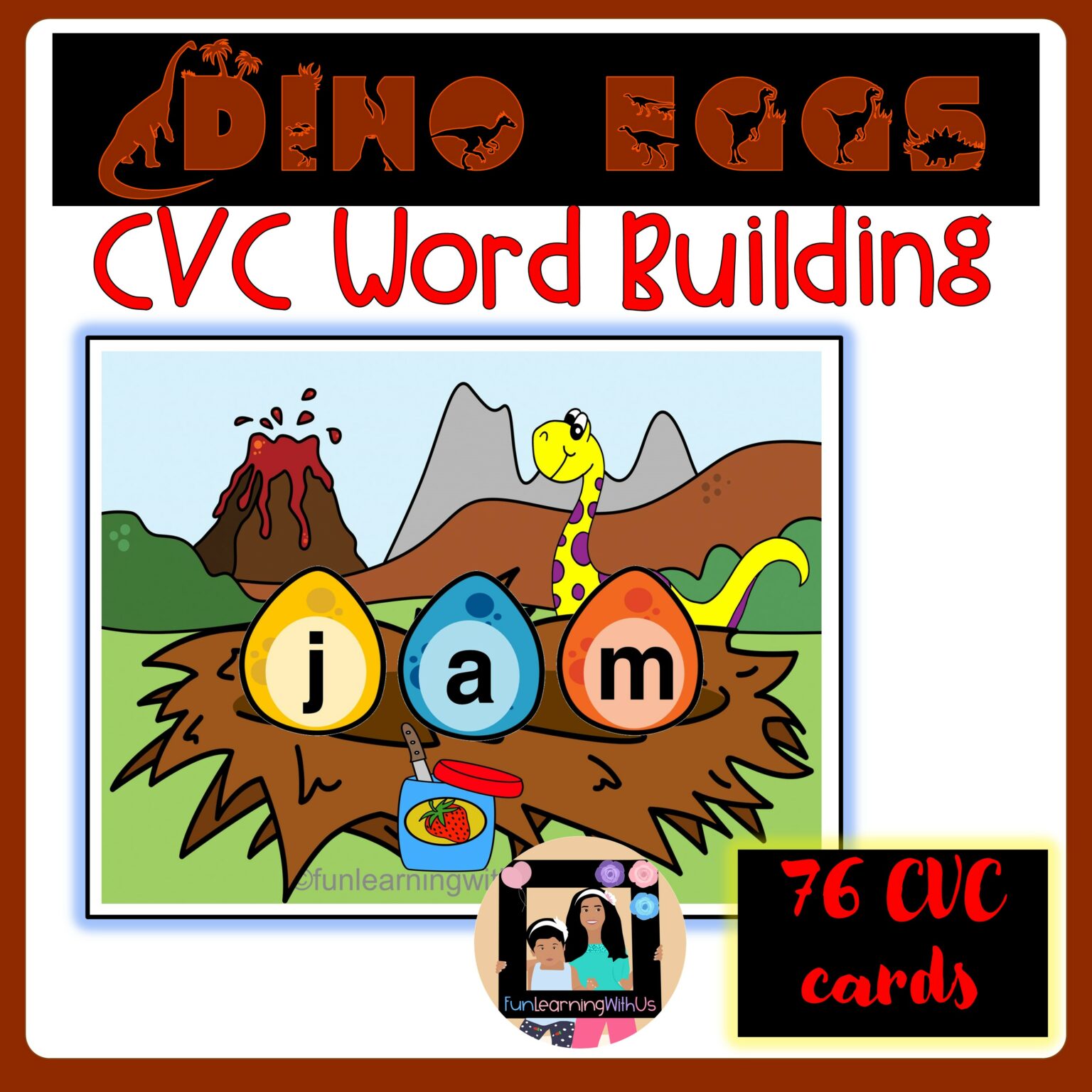 CVC Word Building Dinosaur Eggs | Back to school - Made By Teachers