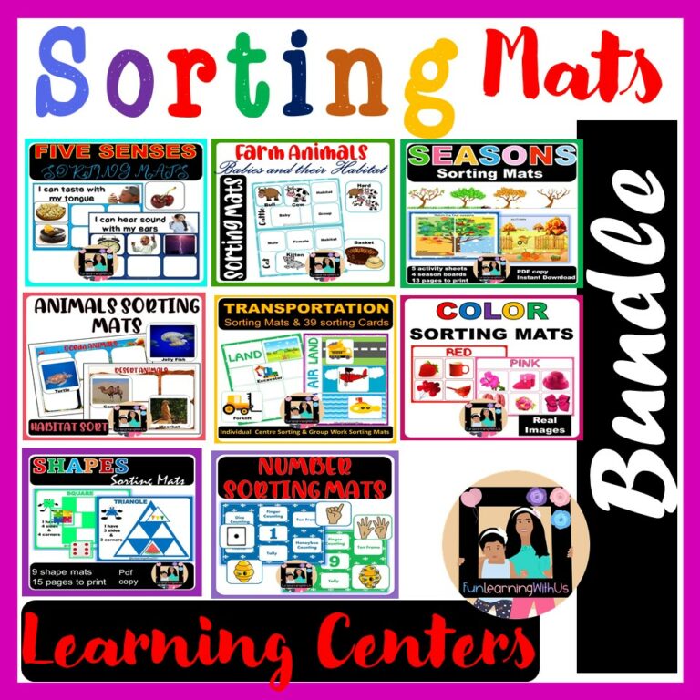 Sorting Mats for Centers for Preschool and Kinders - Made By Teachers
