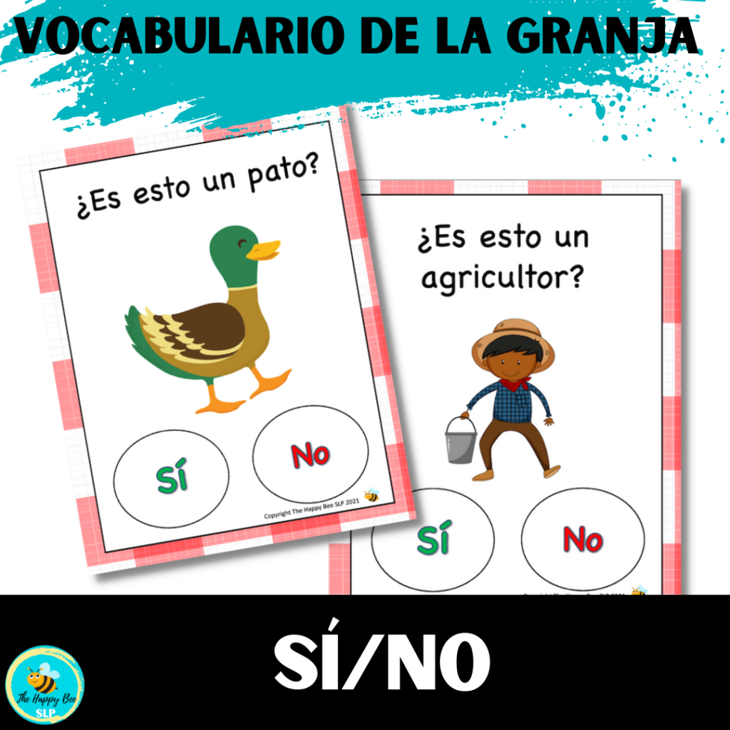 Yes/No - Sí/No Farm Vocabulary - Made By Teachers