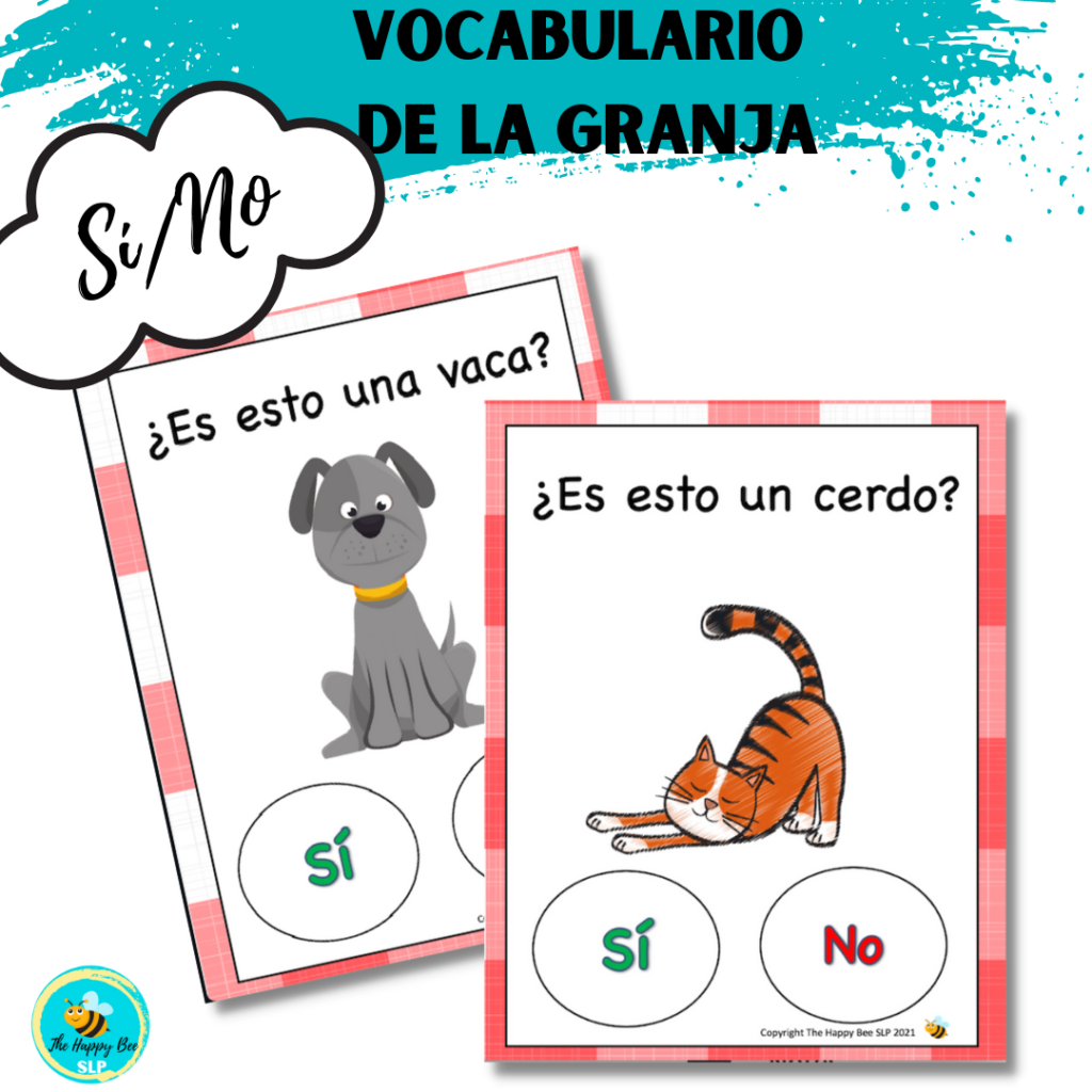 Yes/No - Sí/No Farm Vocabulary - Made By Teachers