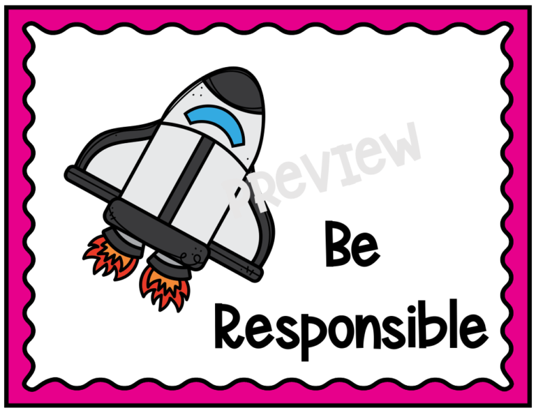 Classroom Rule Posters Space Themed | Made By Teachers