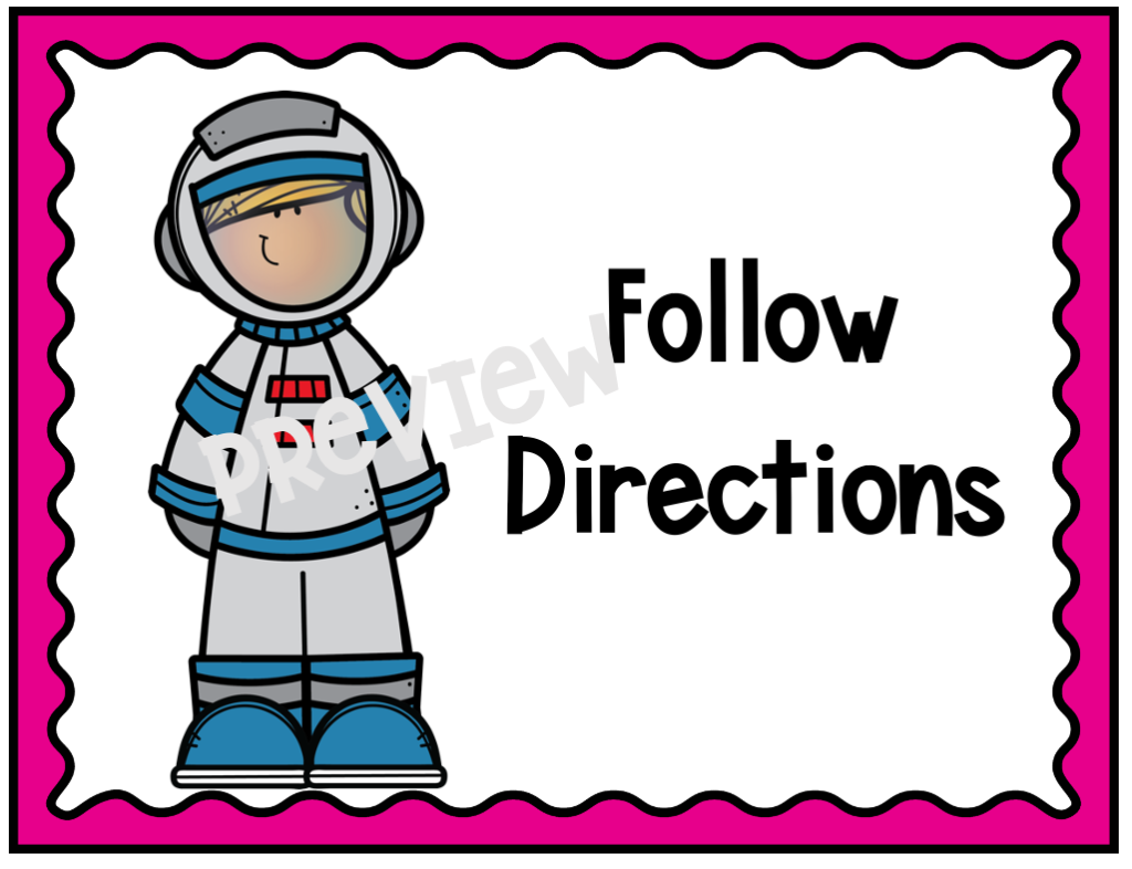 Classroom Rule Posters Space Themed - Made By Teachers