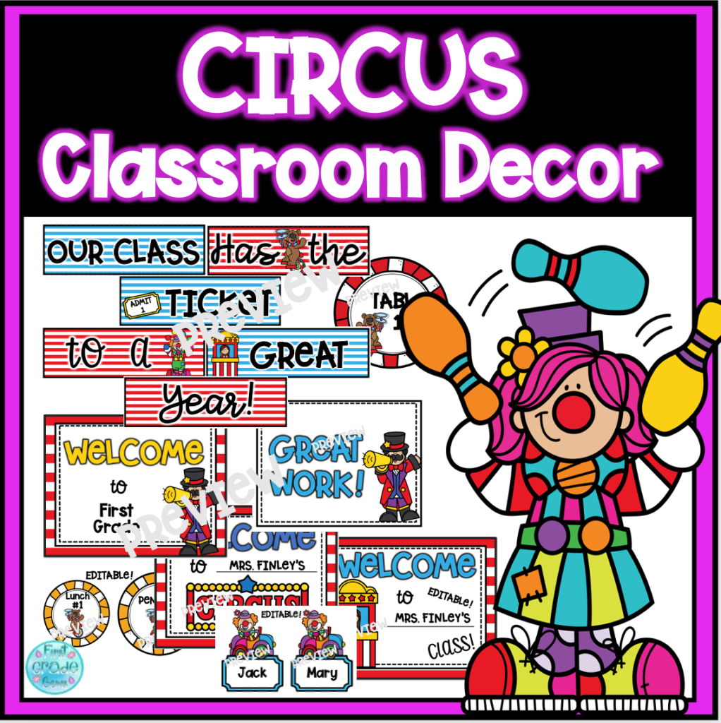 Circus Classroom Door Bulletin Board Decor - Made By Teachers