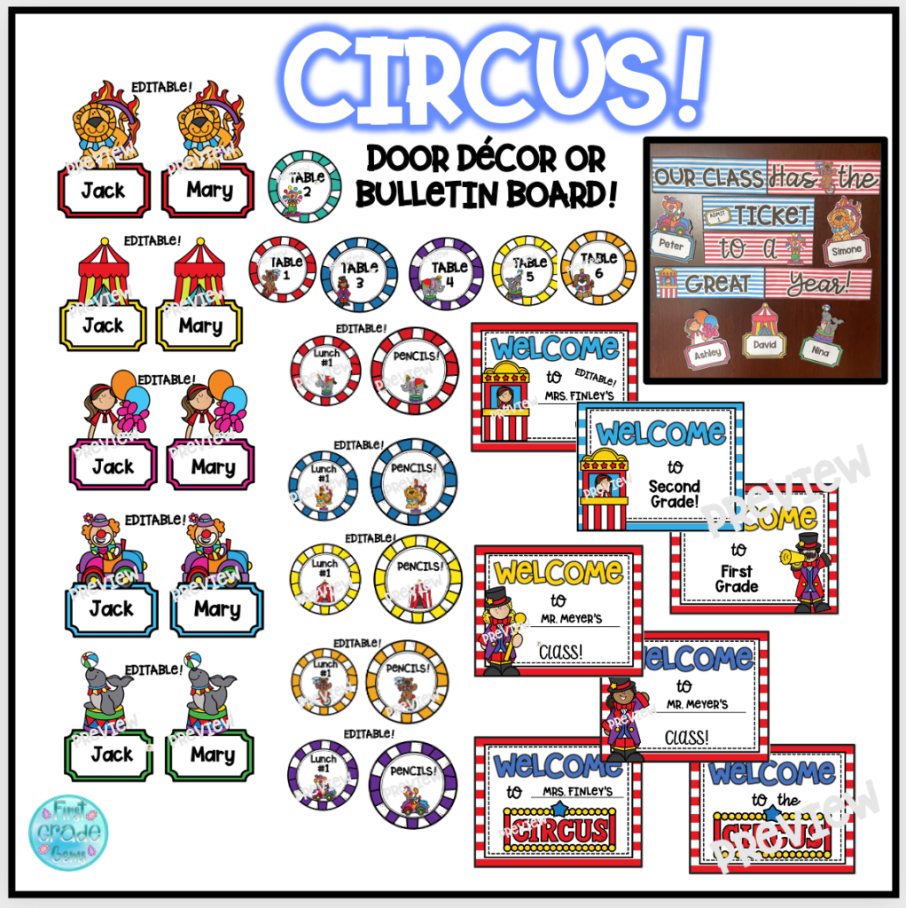 Circus Classroom Door Bulletin Board Decor - Made By Teachers