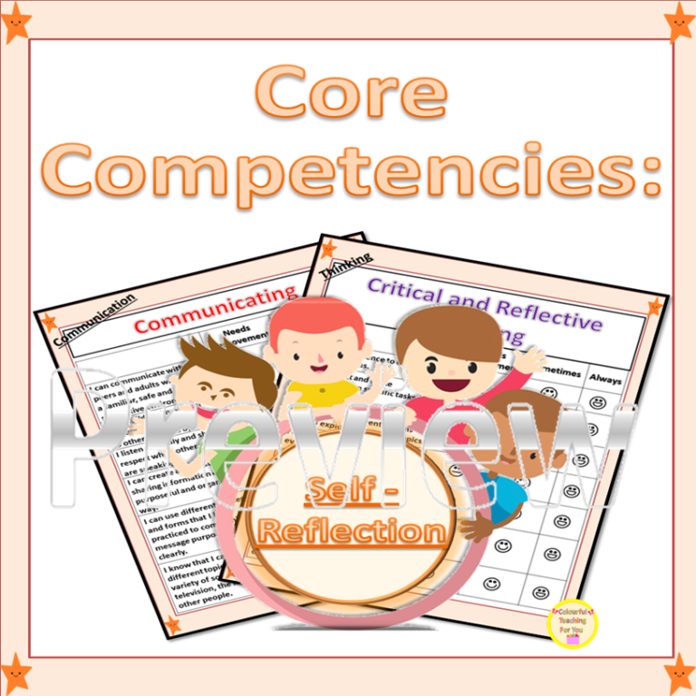 BC Core Competencies Self Assessment Reflection - Made By Teachers