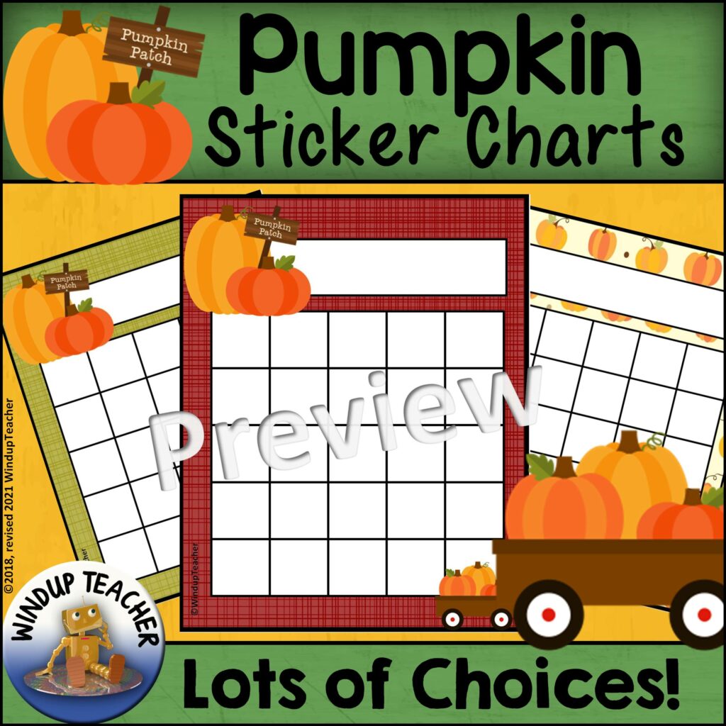 Pumpkin Incentive Reward Charts - Made By Teachers