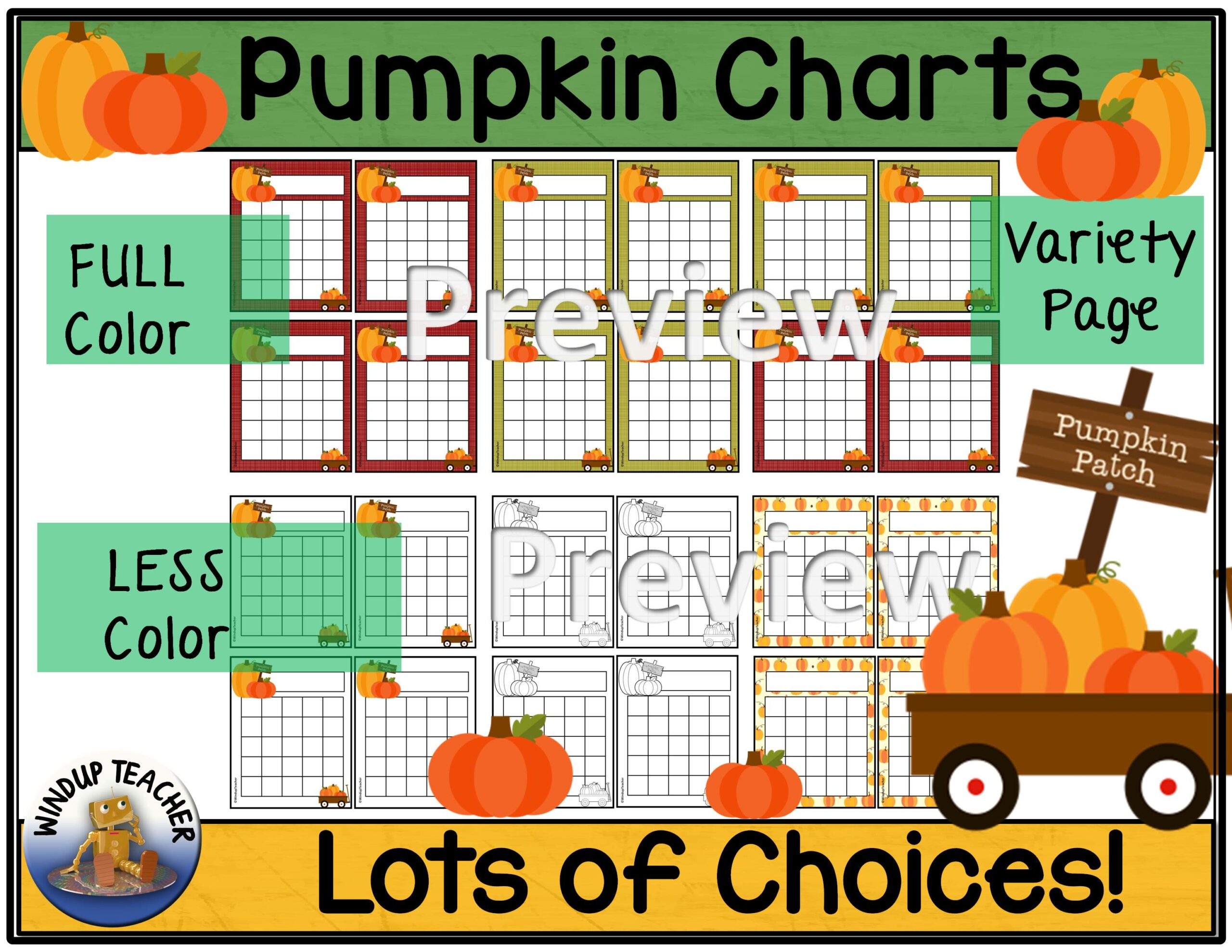 Pumpkin Incentive Reward Charts - Made By Teachers