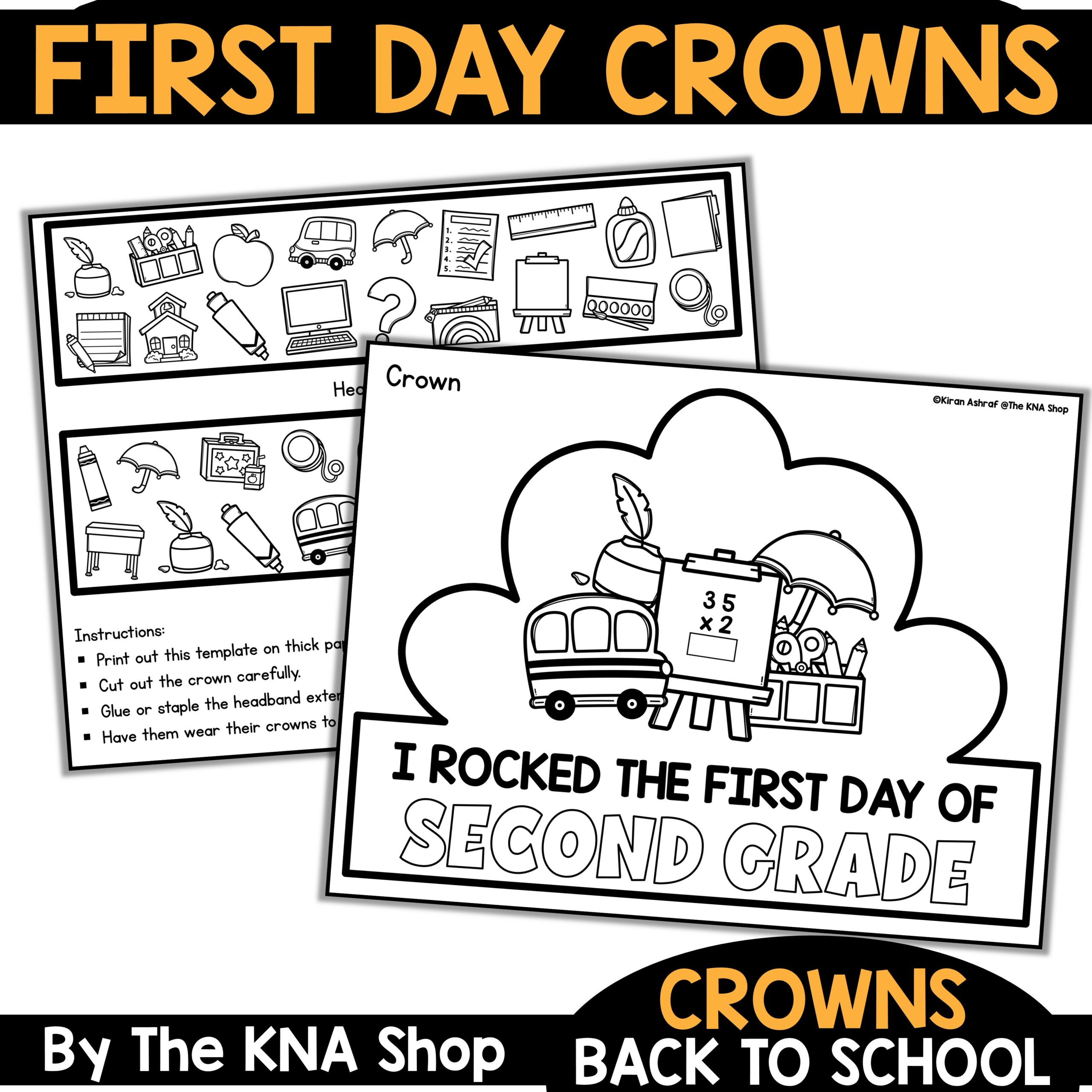 First Day of School Activities Crowns | Made By Teachers