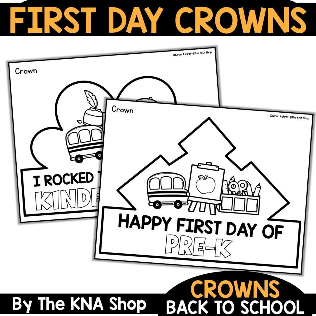 First Day of School Activities Crowns | Made By Teachers