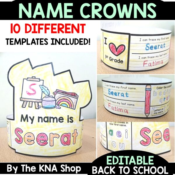 Name Crowns Welcome Back to School | Made By Teachers