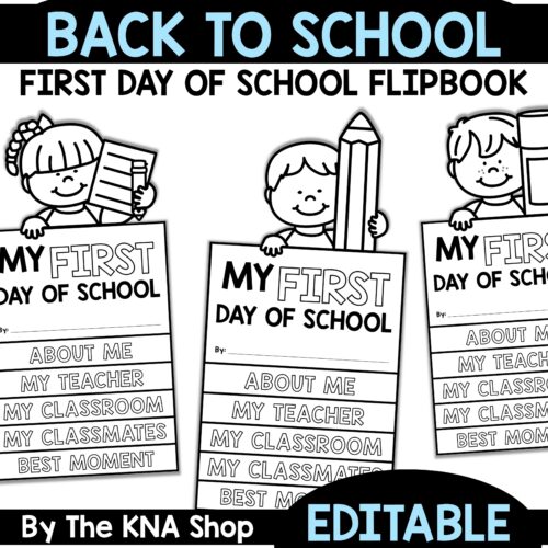 First Day of School Activities Flipbook Editable - Made By Teachers
