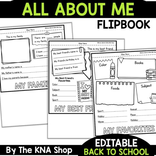 All About Me Flipbook Editable Back to School | Made By Teachers
