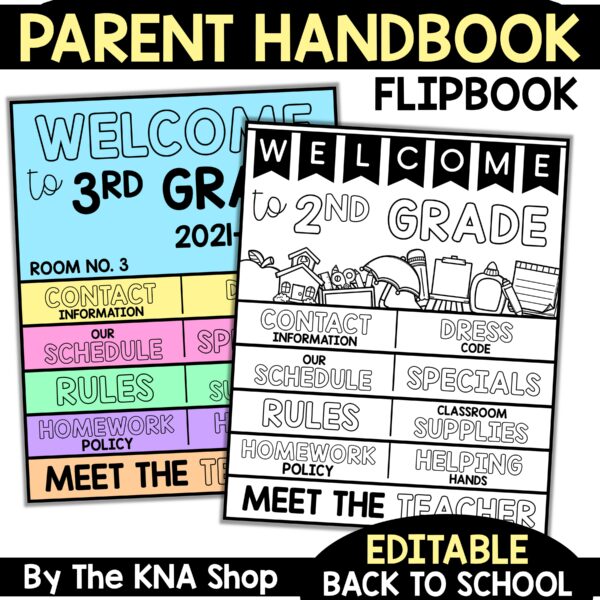 Parent Handbook Flipbook Meet the Teacher Night | Made By Teachers