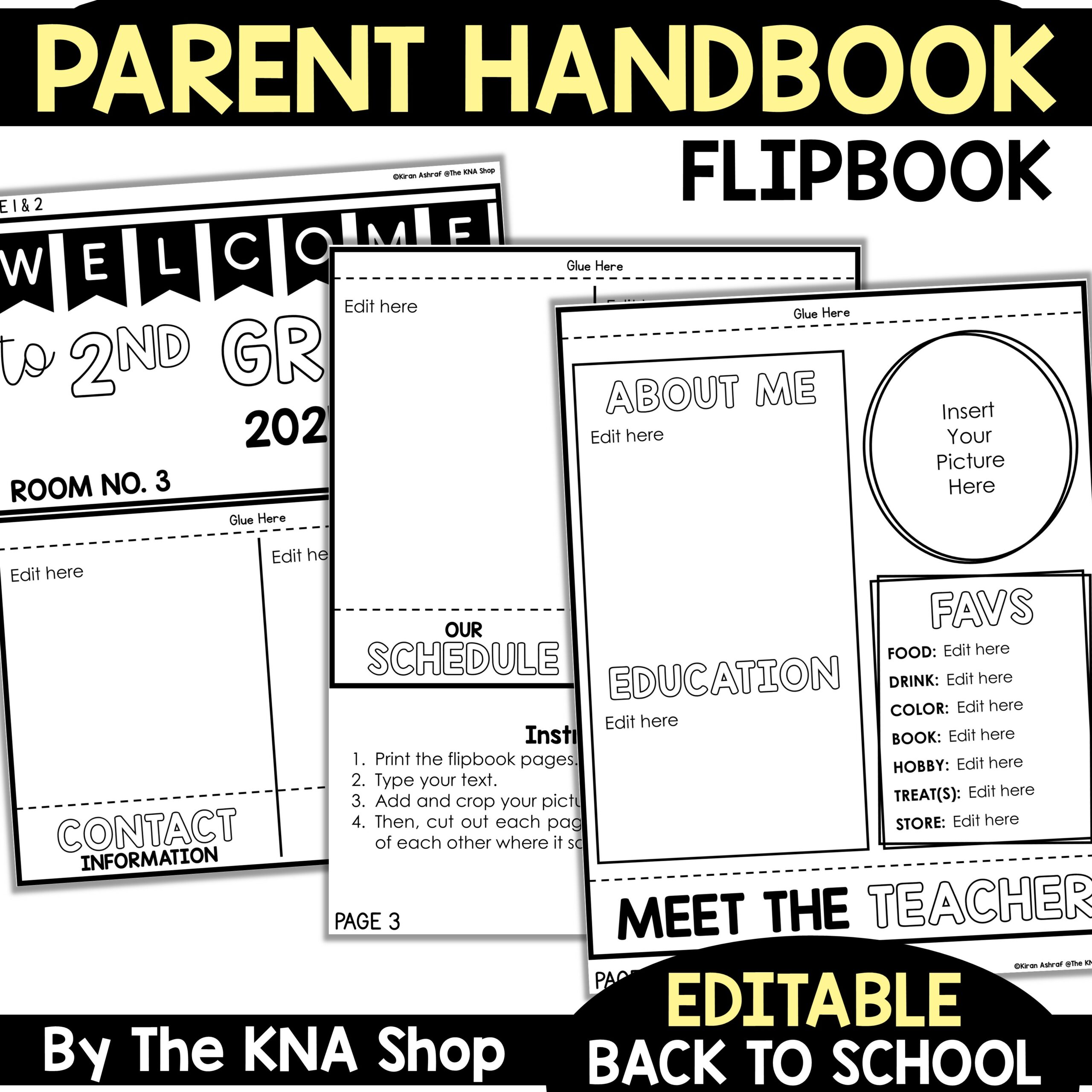 Parent Handbook Flipbook Meet the Teacher Night | Made By Teachers