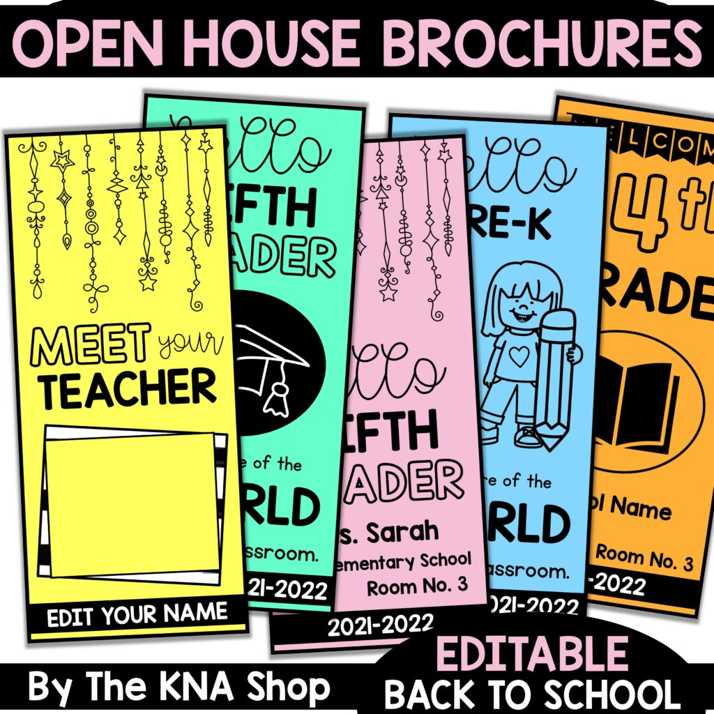 Editable Open House Brochure Meet the Teacher - Made By Teachers
