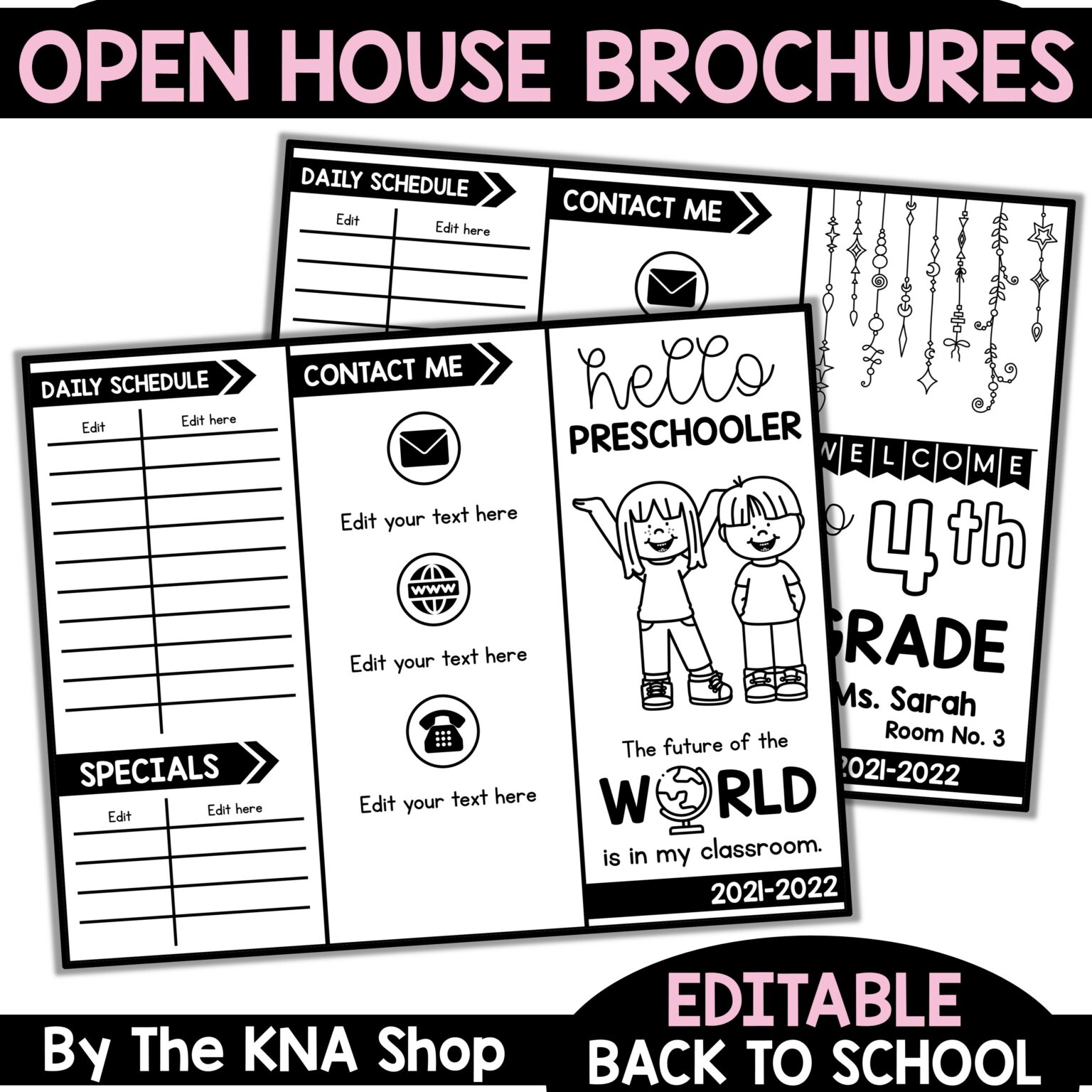 Editable Open House Brochure Meet the Teacher | Made By Teachers