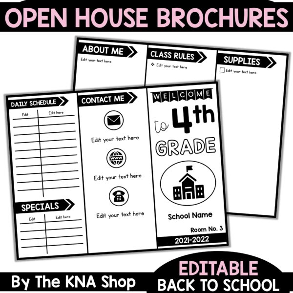 Editable Open House Brochure Meet the Teacher | Made By Teachers